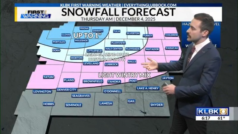 Light Snow & Wintry Mix Thursday Morning
