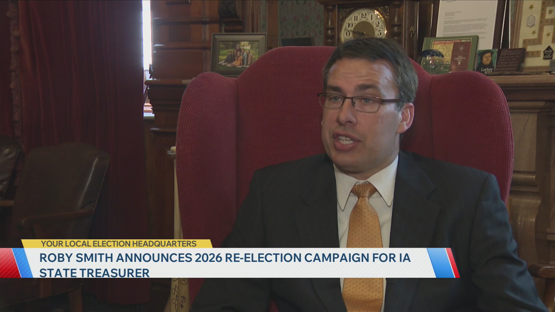 Roby Smith Announces 2026 Re-Election Campaign For IA State Treasurer