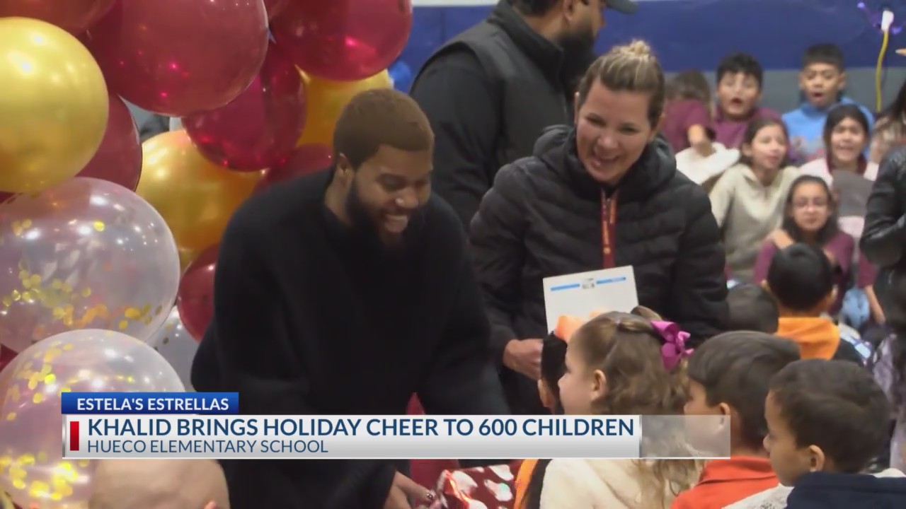 Khalid surprises students with holiday gifts