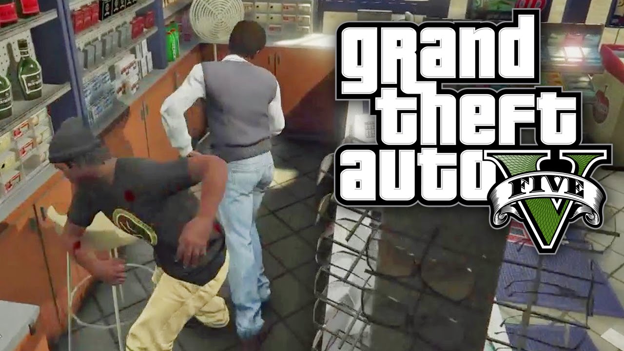 GTA 5 challenge - robbing stores with nothing! (GTA V online)