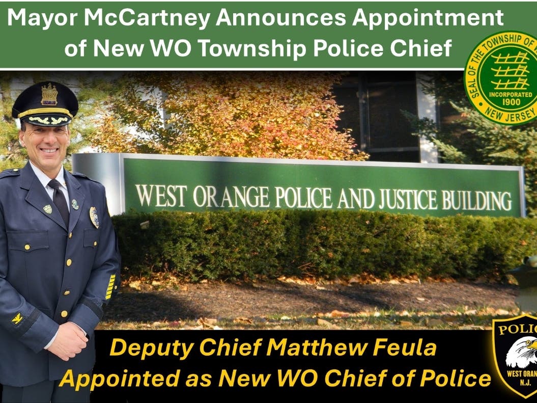 New Police Chief Appointed In West Orange: Feula Takes Reins From Abbott