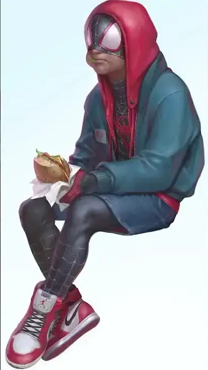How did a hamburger save Miles Morales’ family?