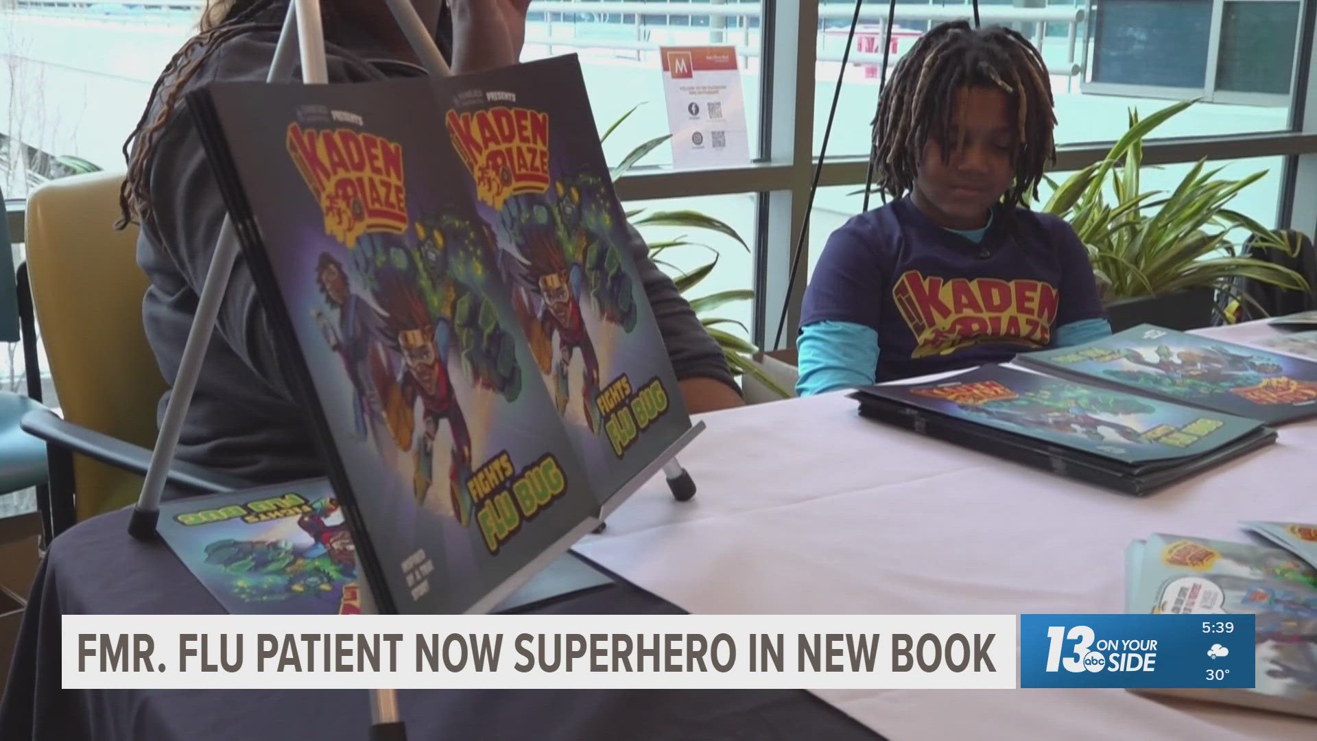 Former flu patient authors 'Kaden Blaze Fights the Flu Bug' superhero book
