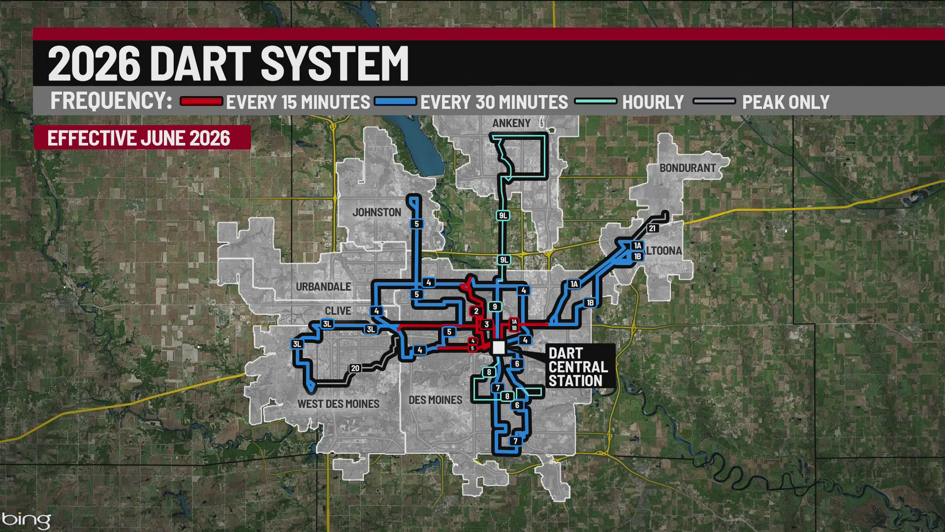 DART approves new bus system network for Summer 2026