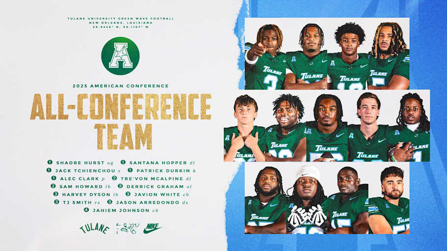 Tulane Lands a Baker's Dozen on All AAC Team