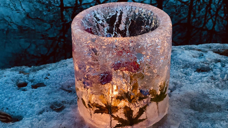 How To DIY An Ice Lantern For Gorgeous, Winter Decor