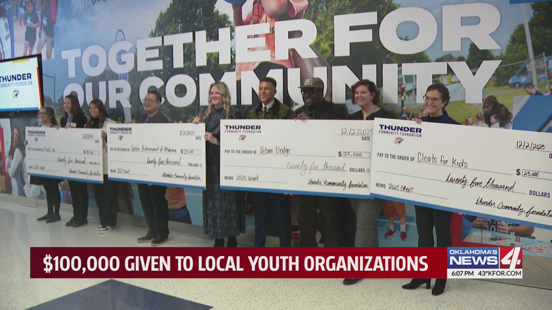 $100,000 given to local youth organizations