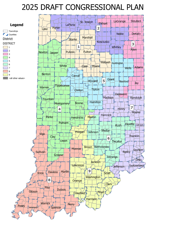 How senators voted in keeping Indiana's congressional map unchanged