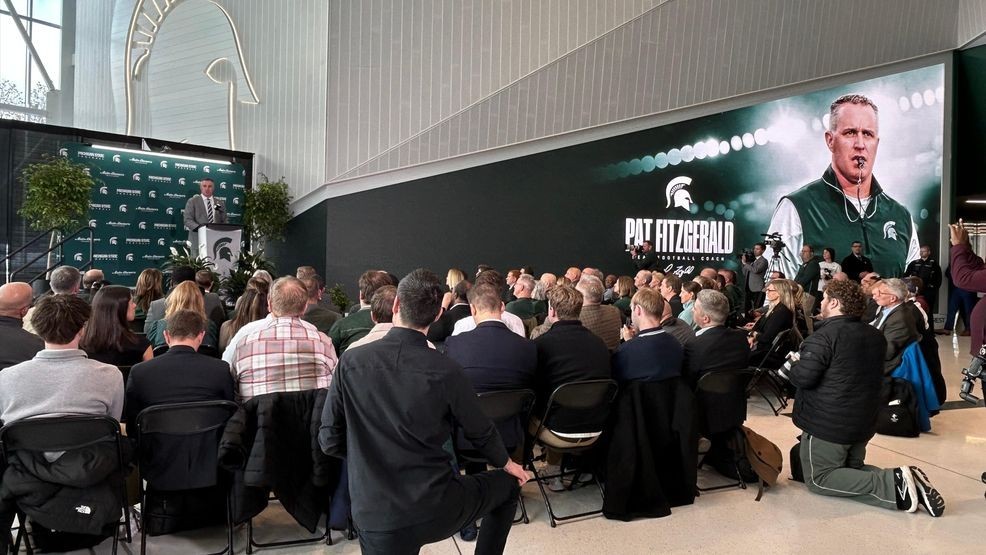 Michigan State University Football introduces Pat Fitzgerald as program ...