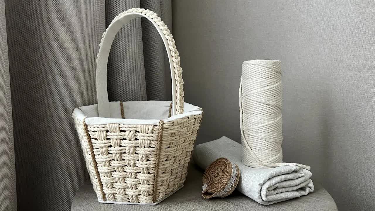 Easy Way To Weave A Storage Basket With Your Hands! DIY!