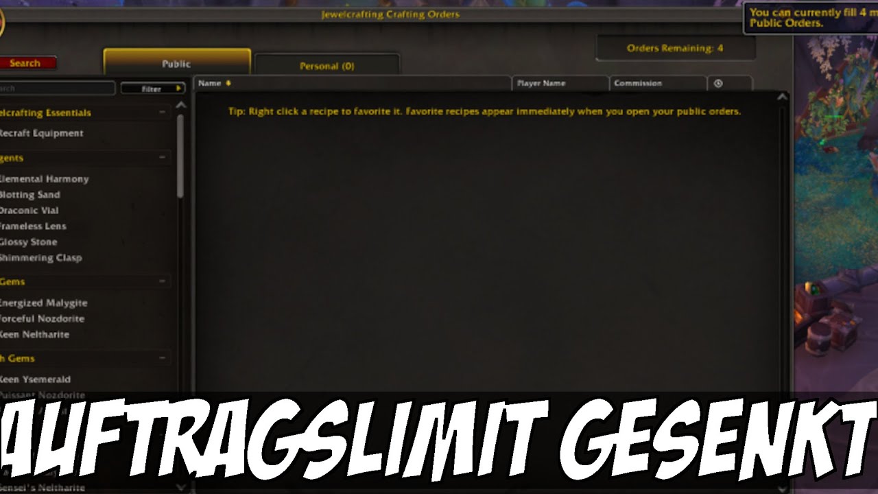 Öffentliche Handwerkausträge: Limit pro Tag DRASTISCH gesenkt in Patch ...