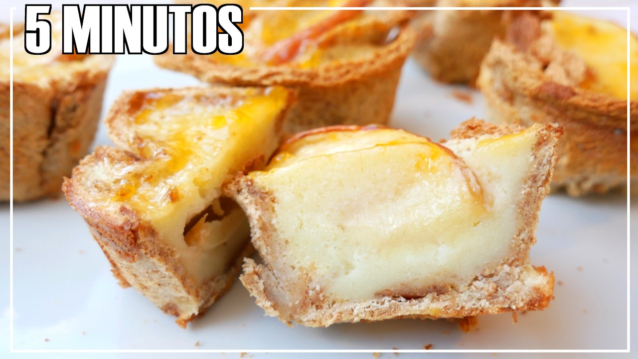 Pasteles de Manzana con Pan de Molde en Cinco Minutos
