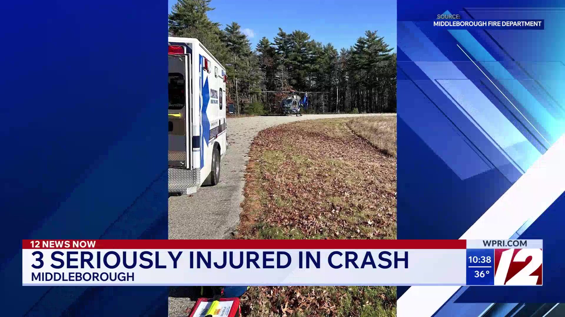 3 hospitalized after serious Middleboro crash