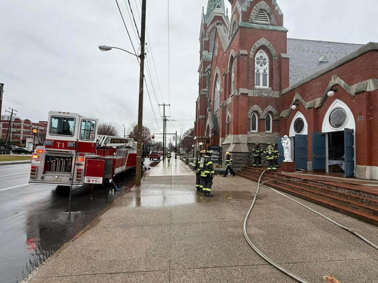 PHOTOS: Firefighters tackle heater fire at historic Petersburg church
