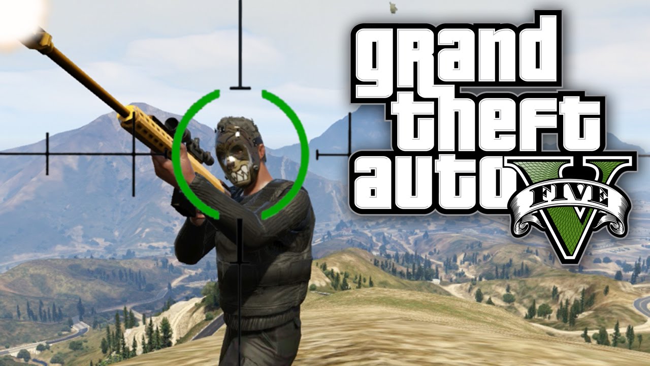 GTA 5 bounty hunters #49 - crazy double kill snipe! (GTA V online)