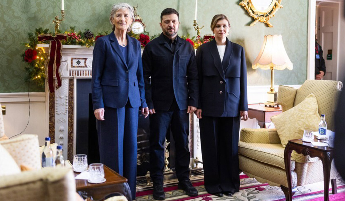 Ukrainian First Lady Olena Zelenska is praised in the Dáil during ...
