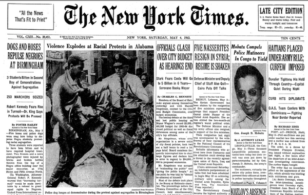 False story about fire hoses running dry during 1963 Birmingham Civil ...