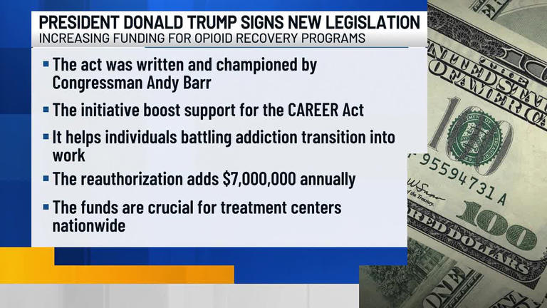 President Trump signs legislation to increase opioid recovery program funding