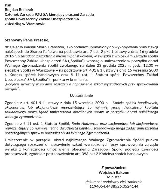 Państwowy gigant dzień przed wigilią zdecyduje o losie byłej szefowej ...