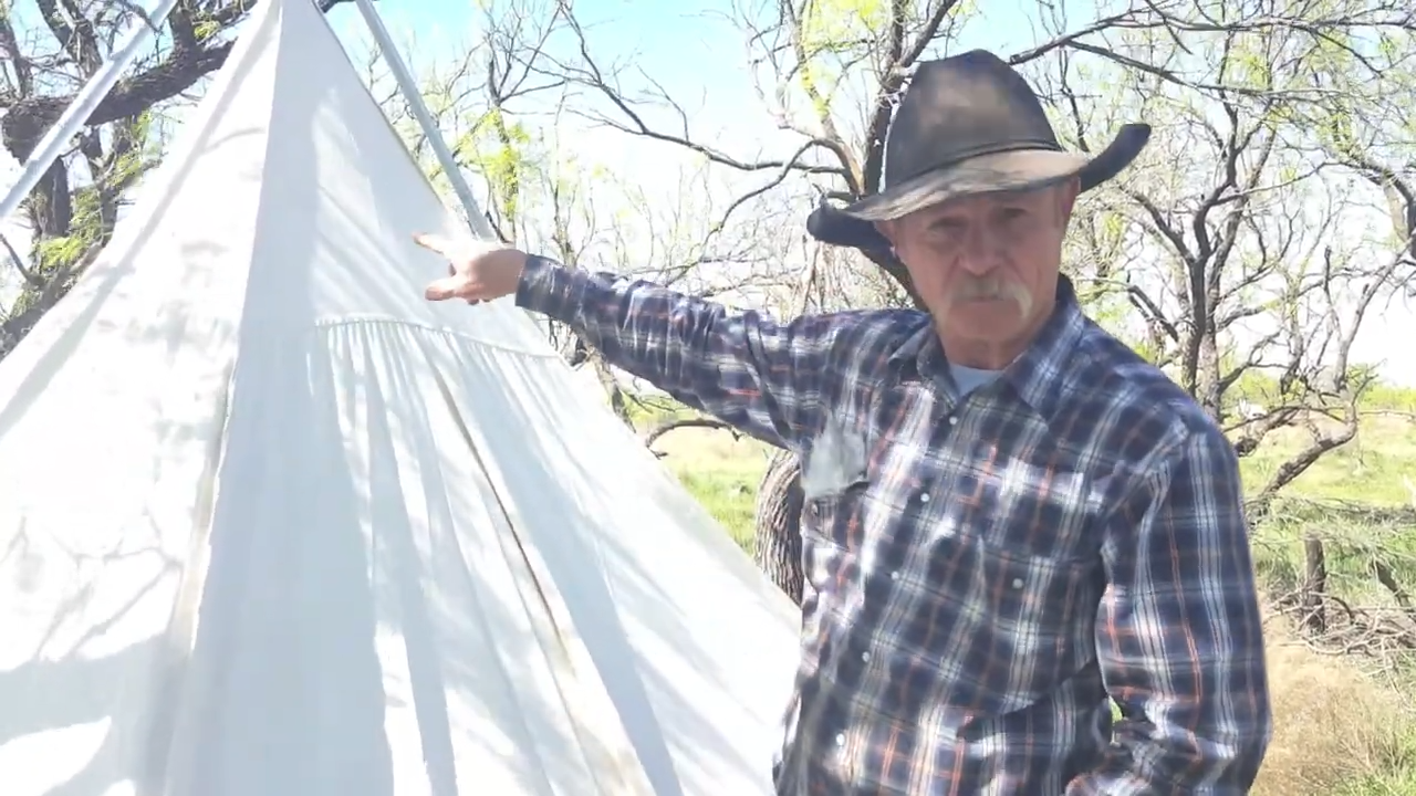 The rugged cowboy tent setup that worked like a frontier apartment