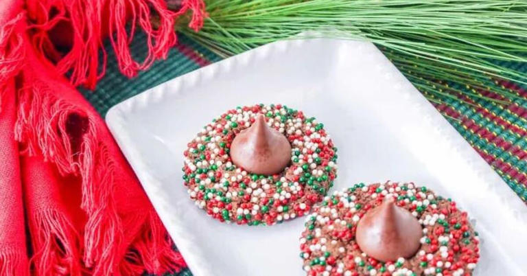 Festive Chocolate Blossom Cookies for Christmas Baking
