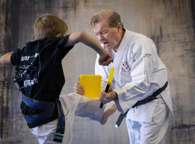 The Palisades fire was a body blow to this karate teacher. His new dojo helps kids heal