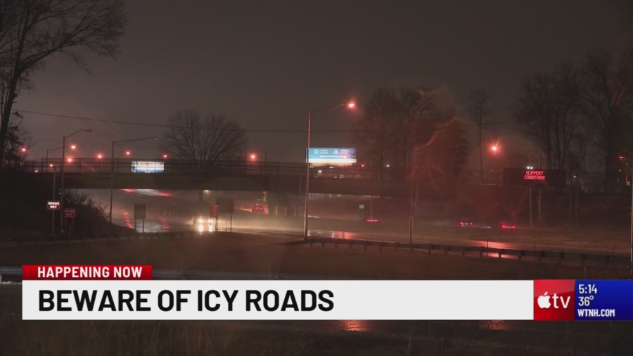 Beware of slick, icy roads in Connecticut Wednesday morning