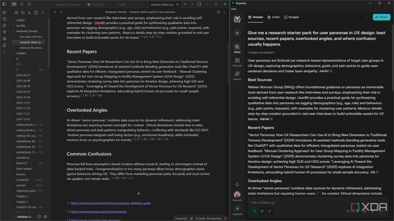 I added Perplexity to my local note-taking stack thanks to this one ...