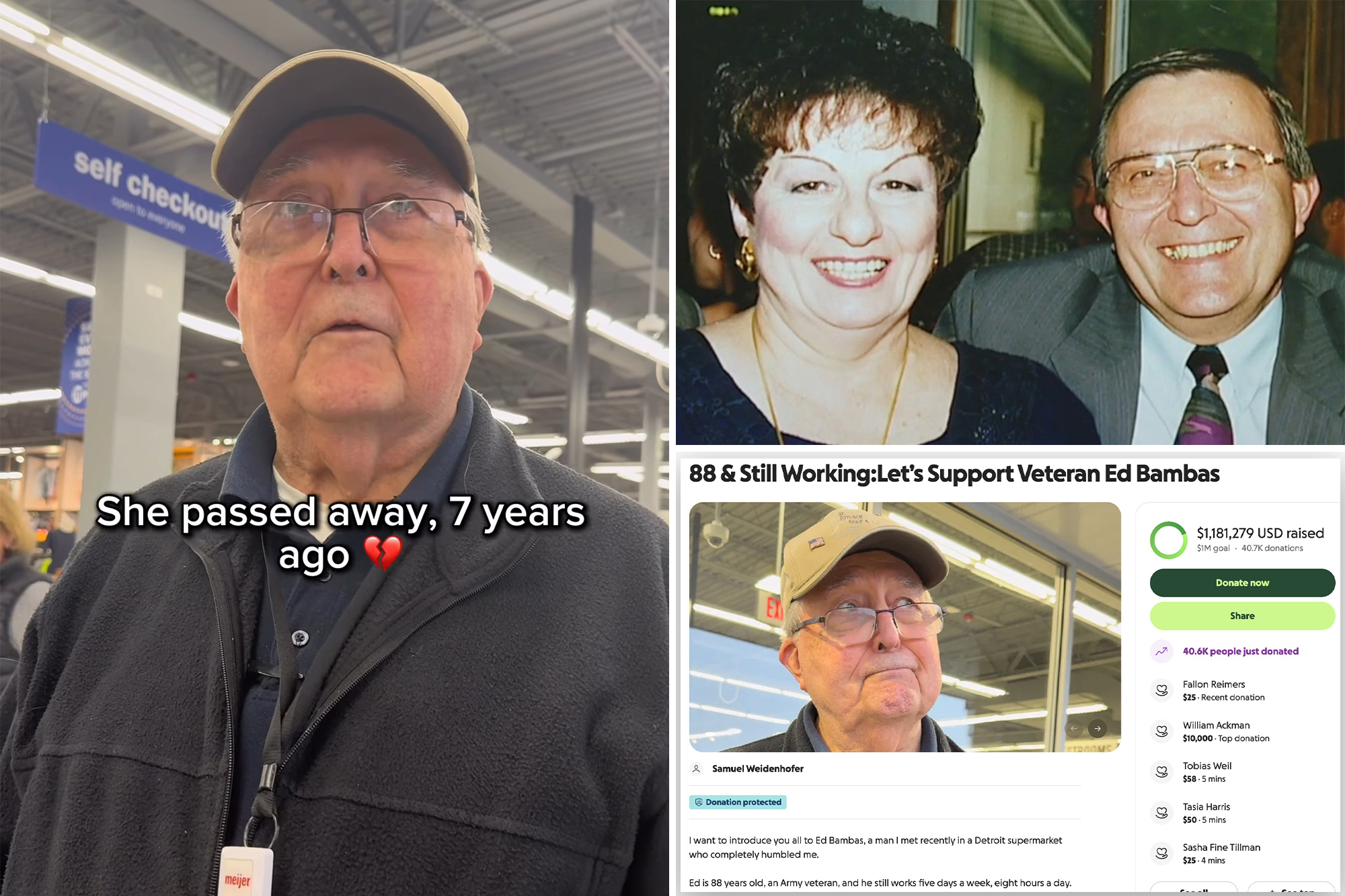 Army veteran Ed Bambas, 88, reveals he works full time at supermarket ...