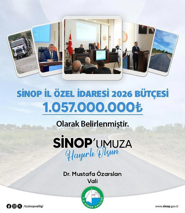 Sinop İl Özel İdaresi’nin 2026 yılı bütçesi: 1 milyar TL