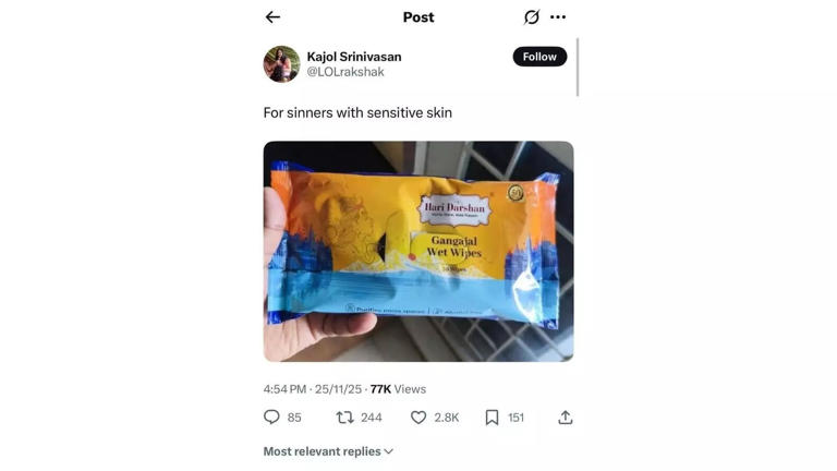 “Cleanse your bad karma in one wipe…”: Gangajal wipes go viral ...