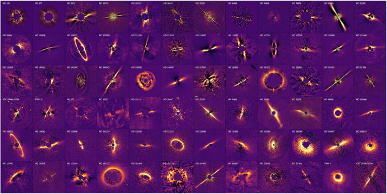 Debris disk gallery shows tell-tale signs of asteroids and comets in ...