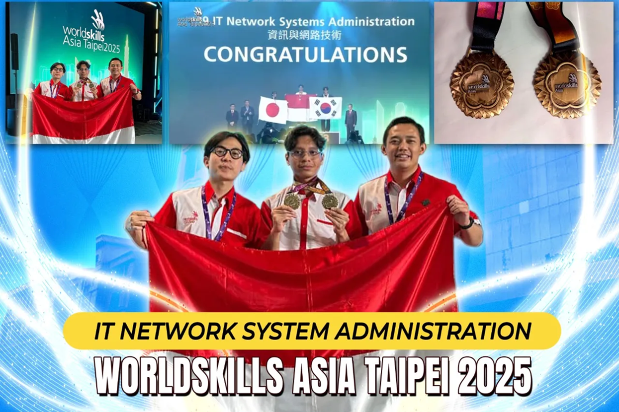Mahasiswa Indonesia Juara Kompetisi IT Network Systems WorldSkills Asia Taipei
