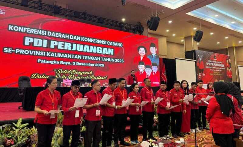 Yohanes Umumkan Struktur DPD PDI-P Kalteng