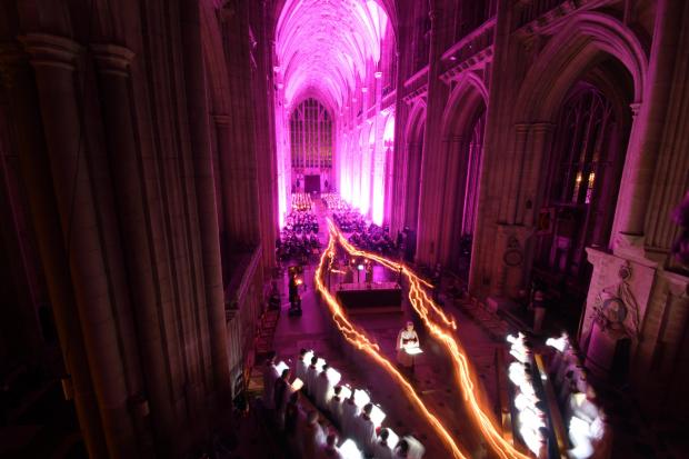 Cathedral begins Christmas season with candlelit Advent procession