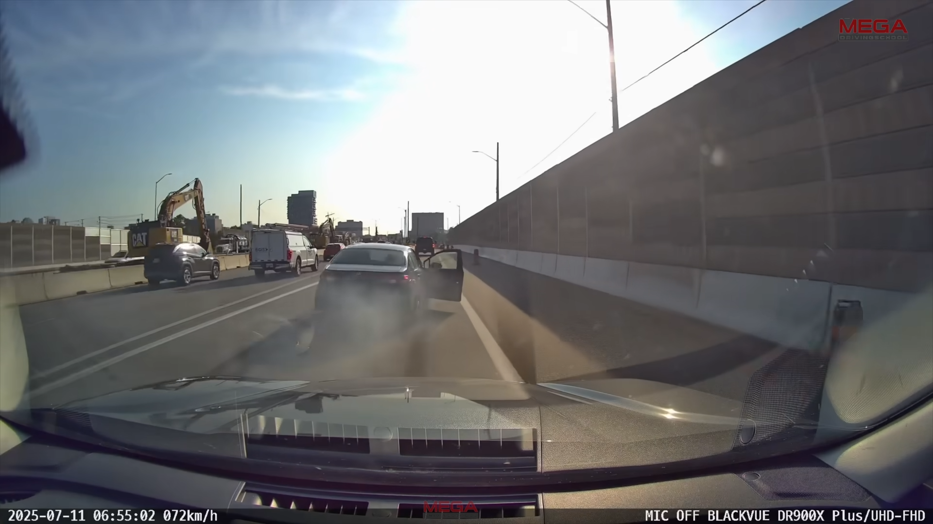 Man Almost Flies Out Of Car At Full Speed