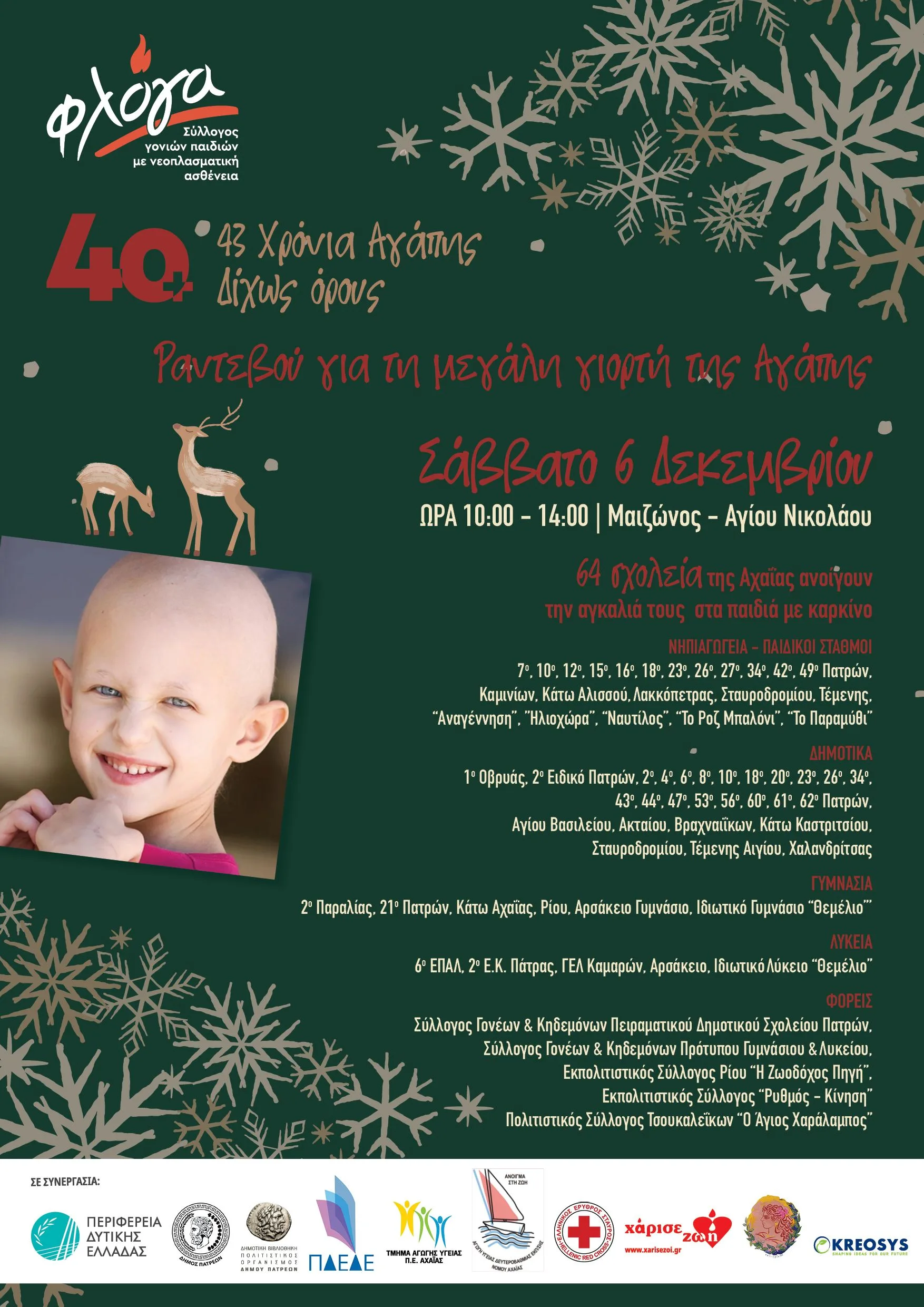Πάτρα: Μεγάλη Χριστουγεννιάτικη γιορτή 64 σχολείων για τη «ΦΛΟΓΑ ...