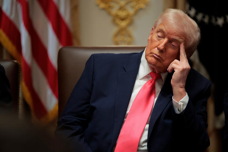 See Every Angle of Donald Trump, 79, Nodding Off in His Own Cabinet Meeting