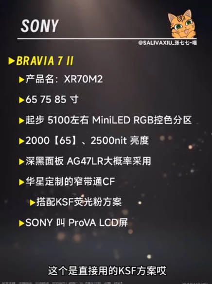 Dépôt de la marque « True RGB » et fuite des gammes TV de Sony pour 2026