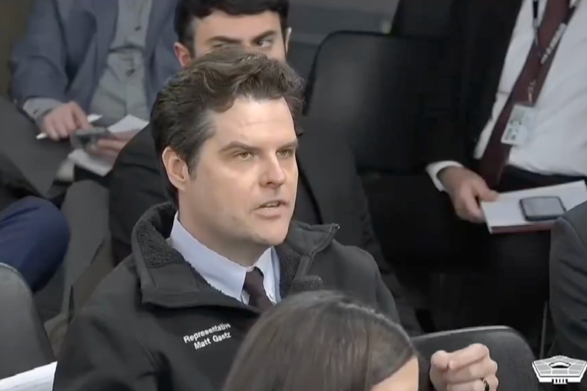 Matt Gaetz in first appearance in Pentagon press corps