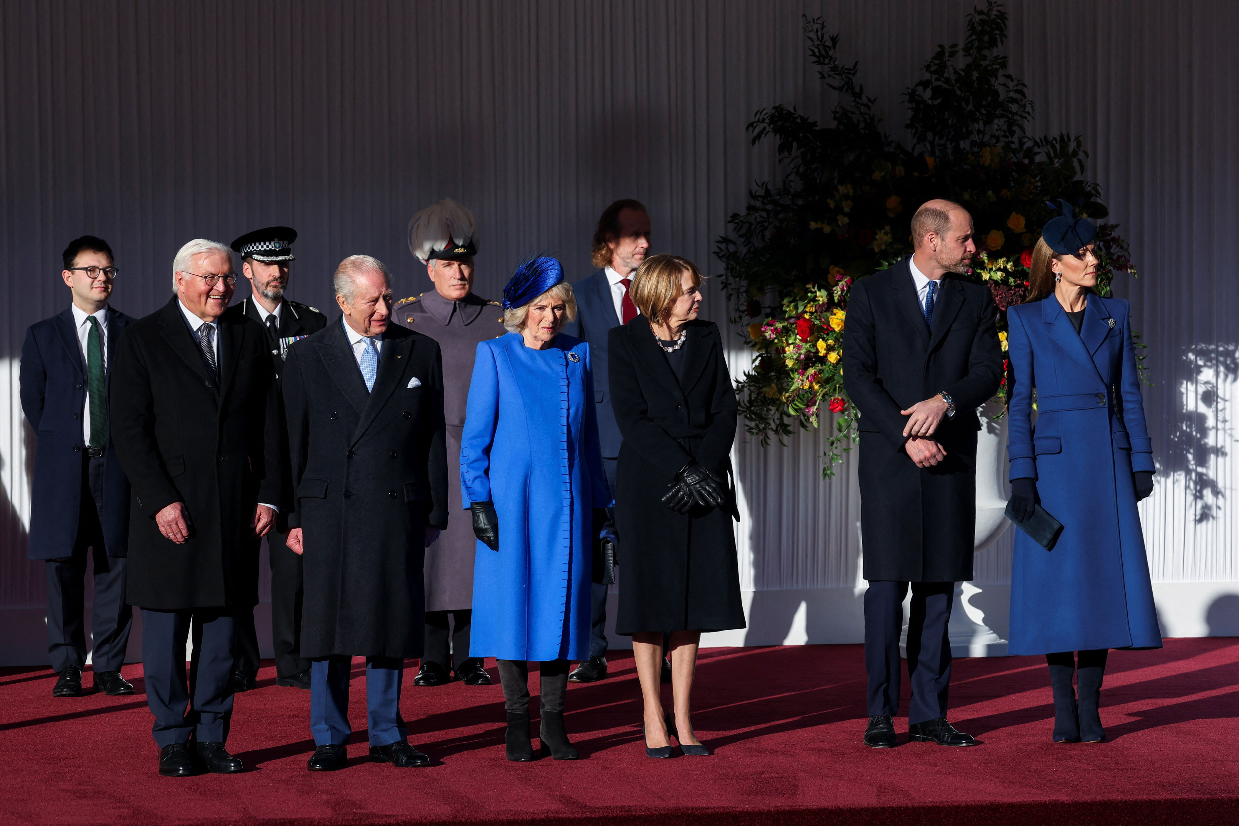 King and Queen greet German president at start of historic state visit