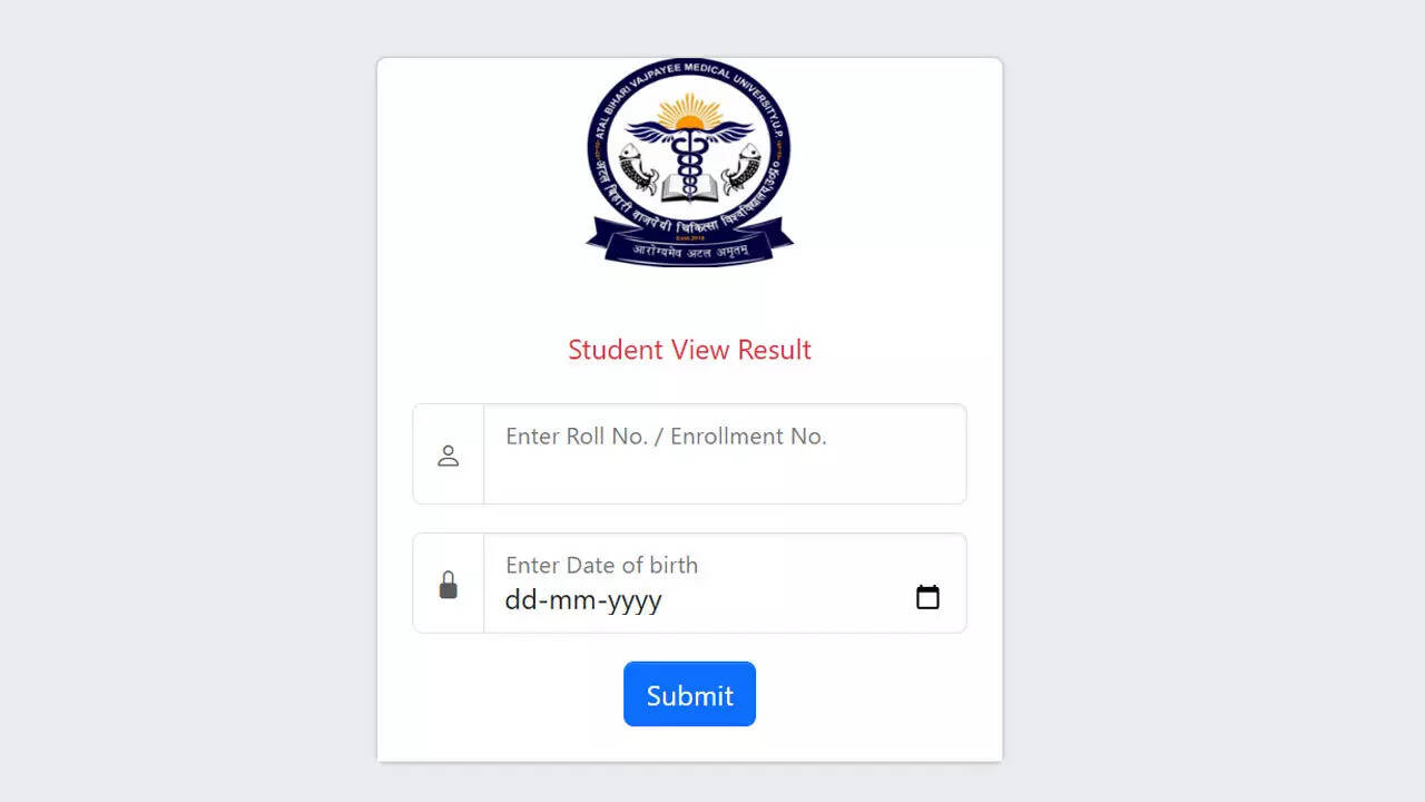 ABVMU result 2025 released at abvmuup.edu.in; check direct link here