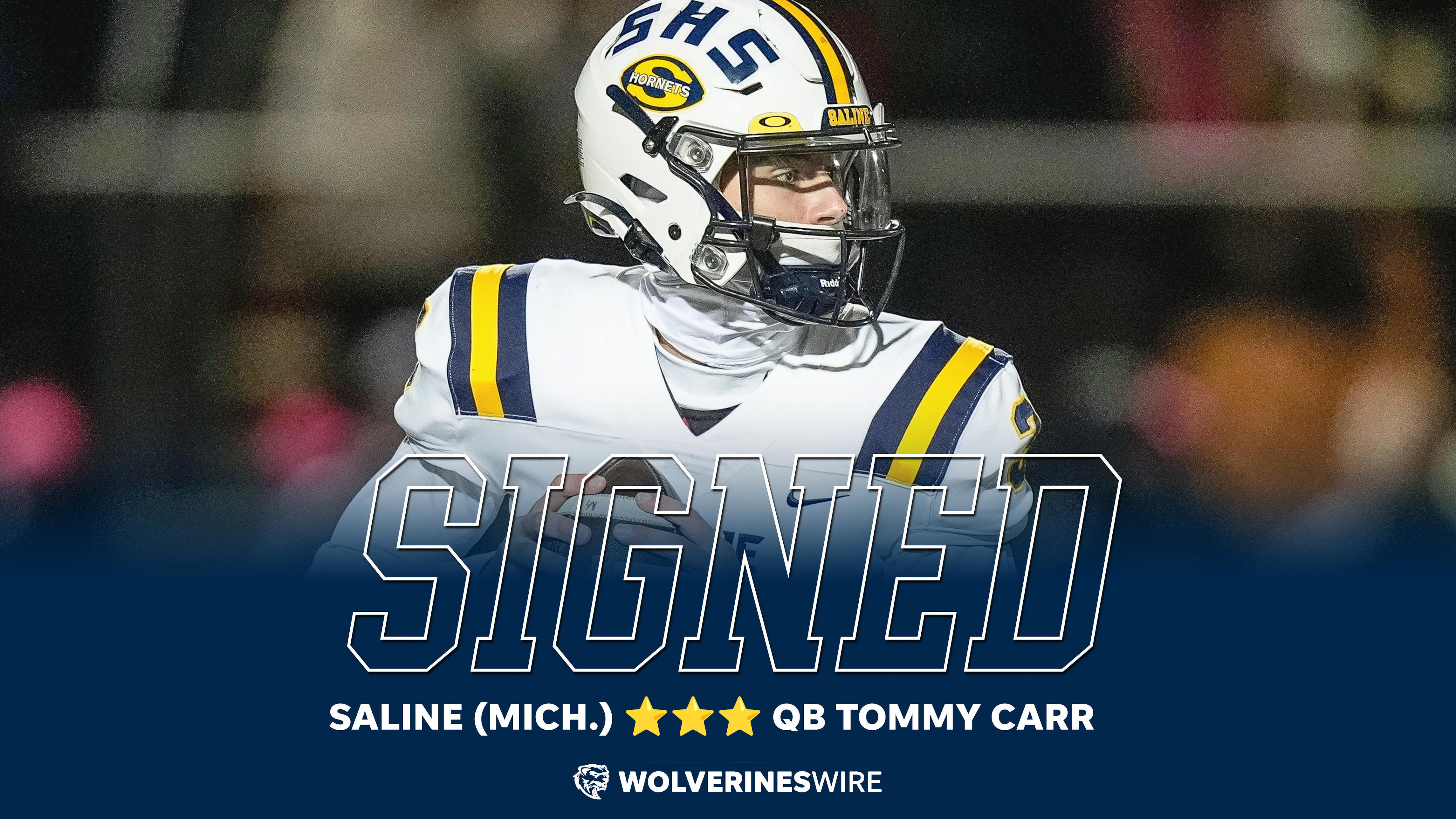 Tommy Carr, grandson of Lloyd Carr, signs with Michigan football