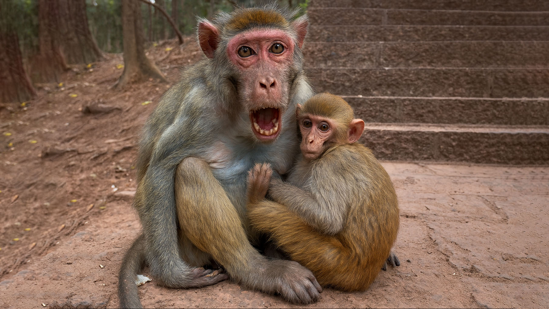 Funny Mama Monkey Gets Mad