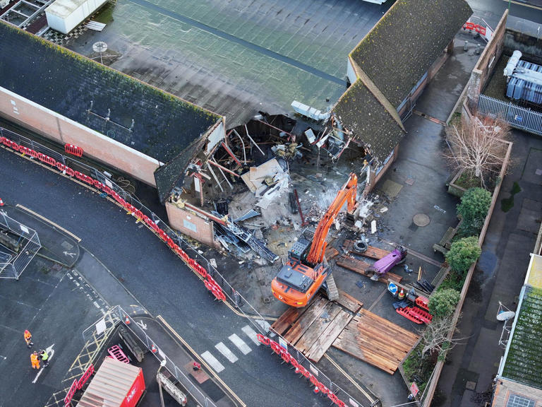 New pictures and video show demolition of West Sussex supermarket – to ...