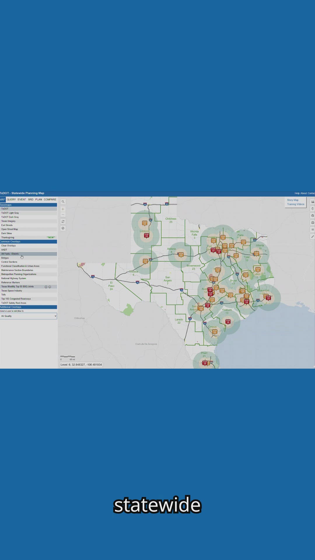 TxDOT map shows best Texas barbecue and stargazing spots
