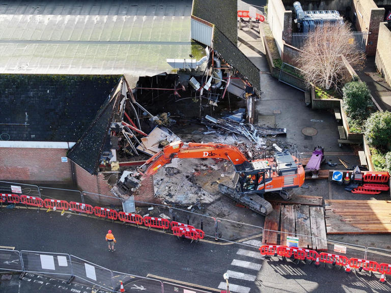 New pictures and video show demolition of West Sussex supermarket – to ...