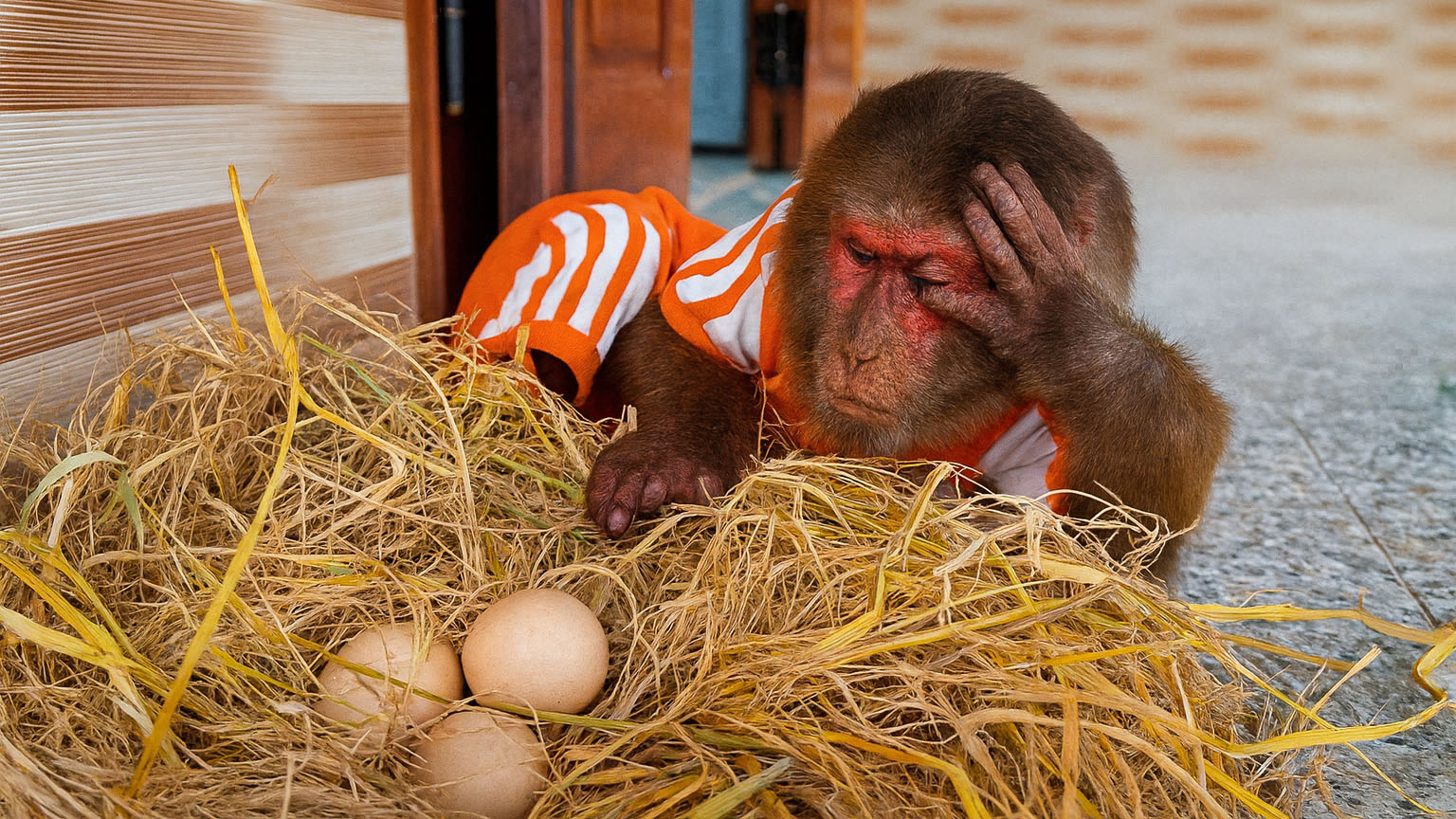 Can a Baby Monkey Really Be a Mother Hen?