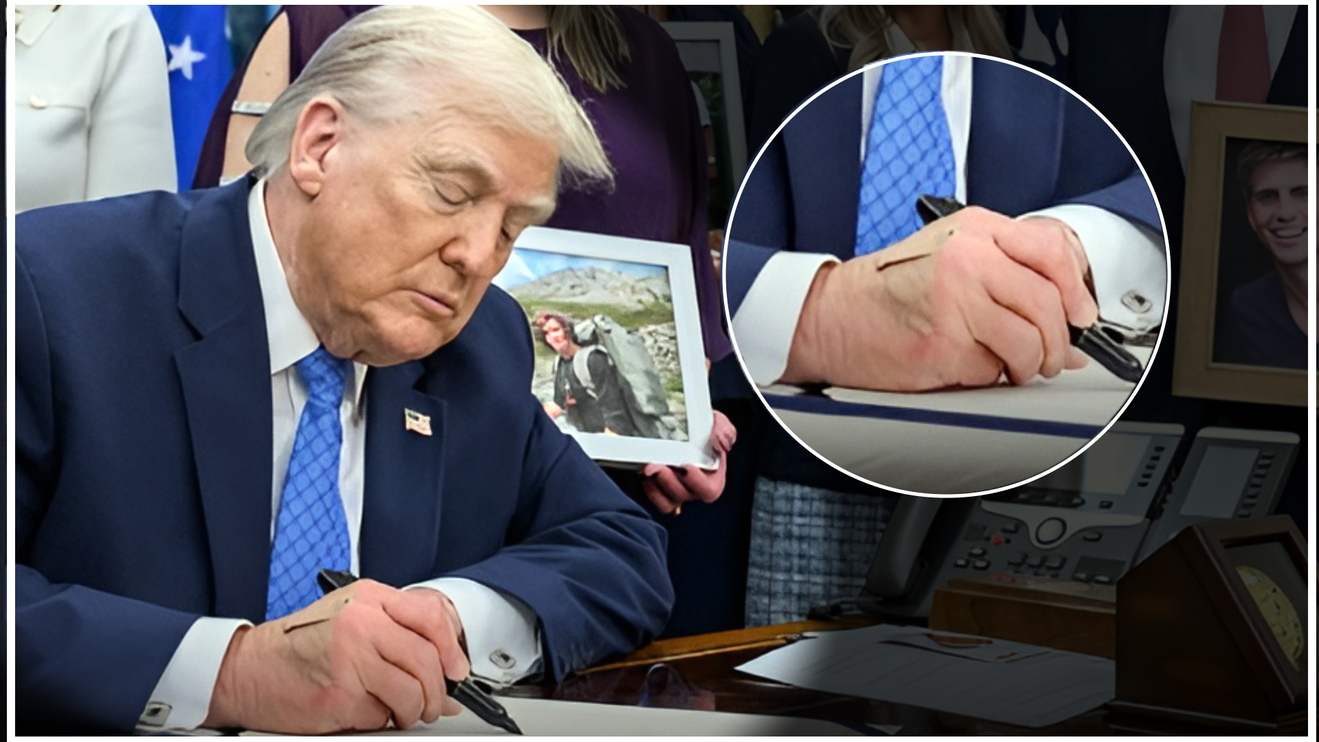 Trump Tries to Cover Hand Bruise With Large Band-Aids