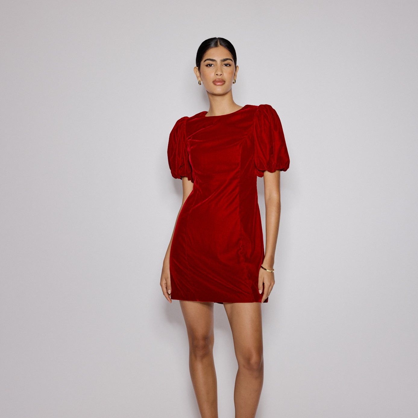 Giovanna Fletcher's Sixties-inspired red velvet dress is by the ...